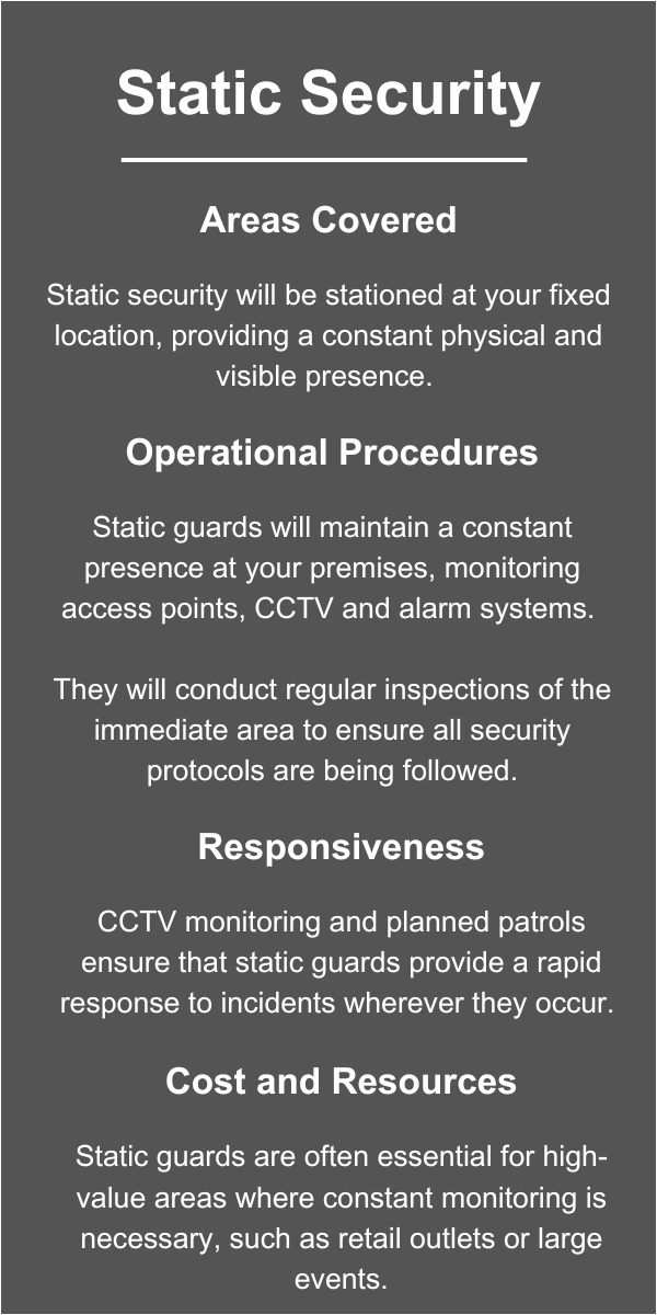 The Differences Between Static and Mobile Security Provision